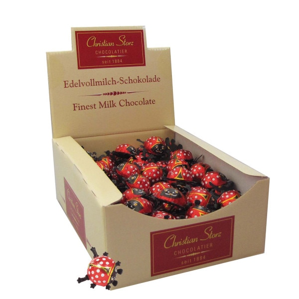 Storz Milk Chocolate Small Ladybug Display | Chicago Importing Company Storz Milk Chocolate Small Ladybug Display | Chicago Importing Company